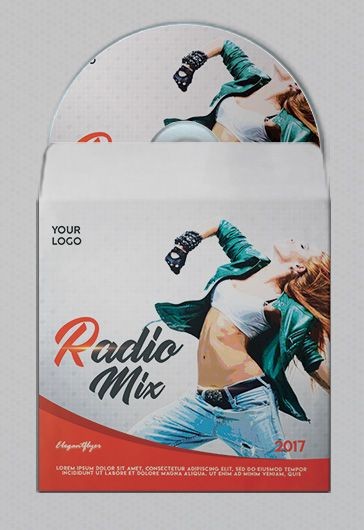 White Simple Radio Mix Free CD Album Cover Template PSD | by Elegantflyer