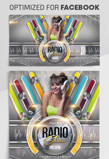 Silver Creative Radio Show Facebook Premium Social Media Template PSD ...
