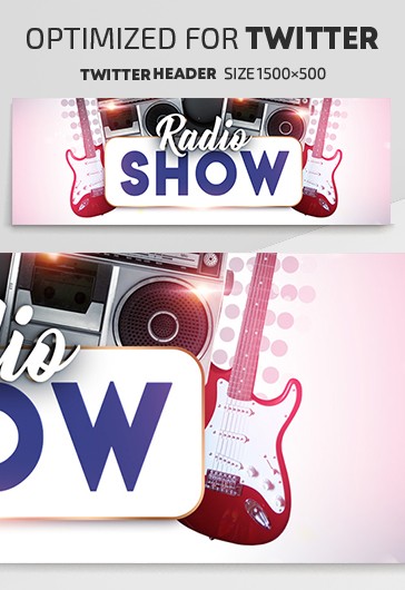 Pink Simple Radio Show Free Social Media Template PSD | by Elegantflyer