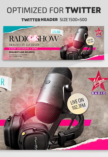 Pastel Professional Radio Show Premium Social Media Template PSD | by ...