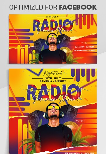 Radio Summer Show - Free Facebook Cover Template in PSD + Post + Event ...