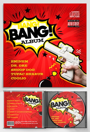Rap Album - Free CD Cover PSD Template - 10028046 | by ElegantFlyer