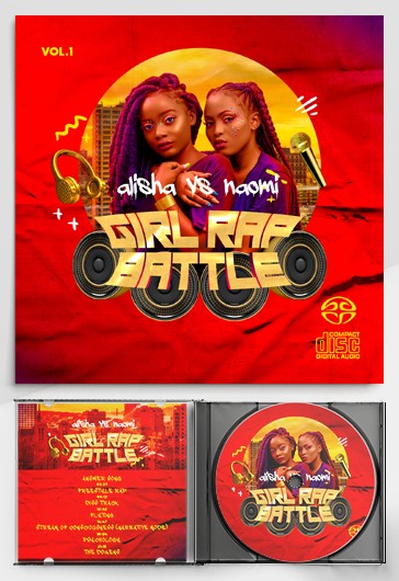 Red Simple Rap Battle CD Cover Free CD Album Cover Template PSD | by ...