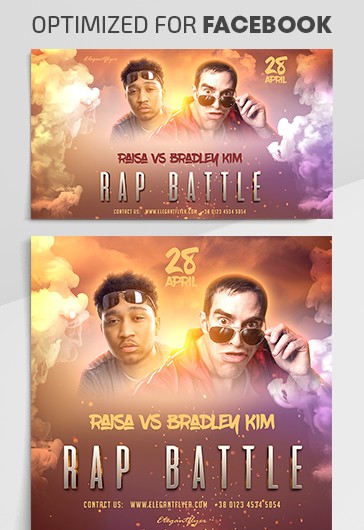 Rap Battle - Free Facebook Cover Template in PSD + Post + Event cover ...