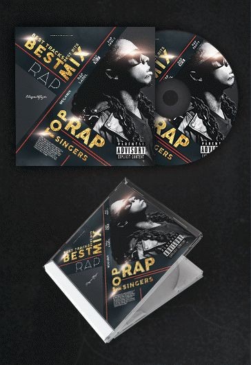 Black and Gold Luxe Meilleur Mix de Rap Free Modèle de couverture d ...