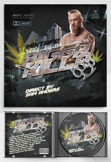 Gray Creative Rap CD Cover Premium CD Album Cover Template PSD | by ...