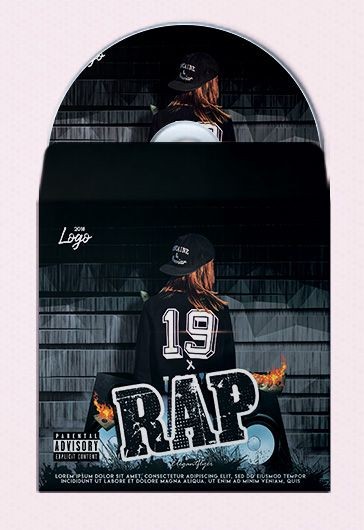 Plantilla de portada de álbum de CD PSD Black Simple Portada del CD de ...