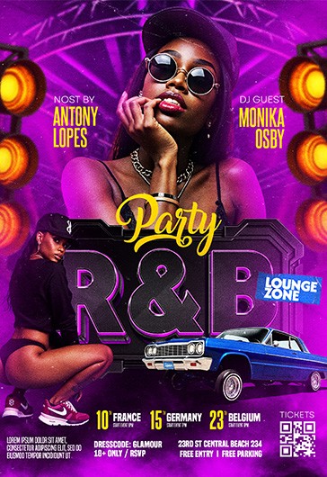 Yellow Professional Sports Event – Fight Night Free Flyer Template PSD