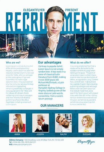 Dépliants d'emploi et de recrutement gratuits | elegantflyer.com