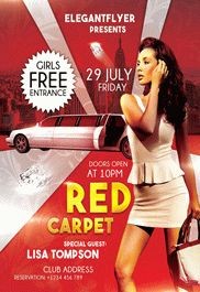 Red Creative Red Carpet Premium Flyer Template PSD | by Elegantflyer