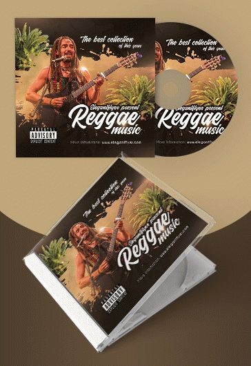 Yellow Creative Reggae Music Premium CD Album Cover Template PSD | by ...