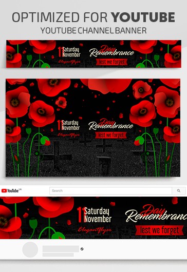 Día del Recuerdo: Plantilla PSD gratuita para banner de Canal de ...