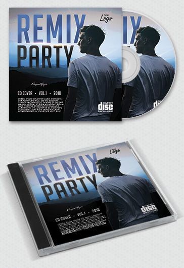 Blue Creative Remix Party Free CD Album Cover Template PSD | by ...