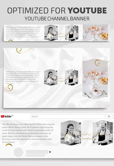 Restaurant - Free Youtube Channel banner PSD Template - 10027696 | by ...
