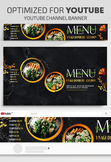 Restaurant - Free Youtube Channel banner PSD Template - 10029580 | by ...