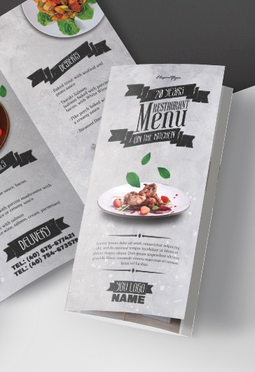 Modèles de menu de restaurant gratuits en PSD - par ElegantFlyer