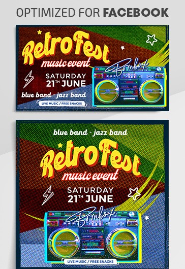 Blue Creative Retro Premium Social Media Template PSD | by Elegantflyer