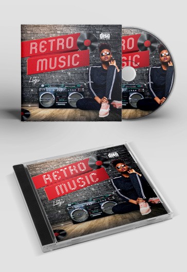 Red Simple Retro Music Free CD Album Cover Template PSD | by Elegantflyer