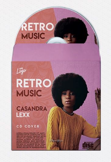 Pink Vintage and Retro Retro Music Free CD Album Cover Template PSD | by Elegantflyer