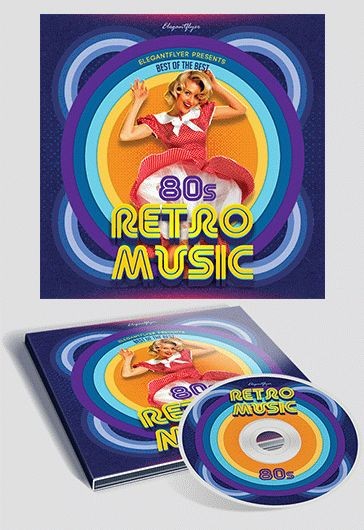 Retro Music - Premium CD&DVD cover PSD Template - 10018602 | by ...