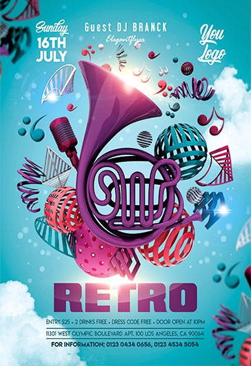 1000+ Free Retro Flyer Templates (PSD) - by Elegantflyer