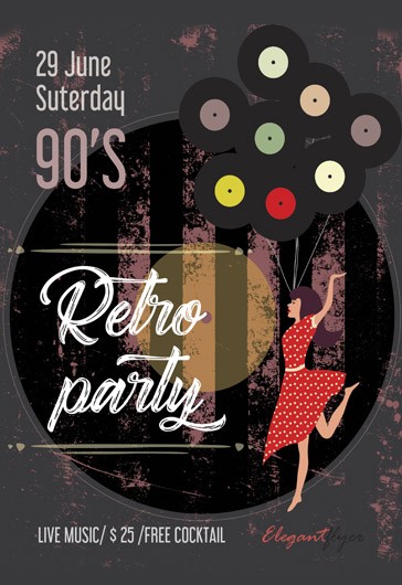 Free Retro Flyers | elegantflyer.com