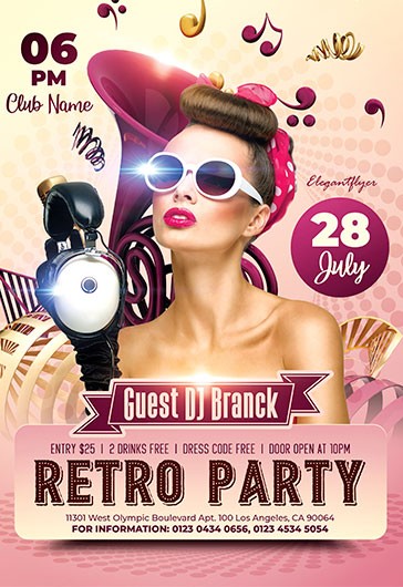 Free Retro Flyers | elegantflyer.com