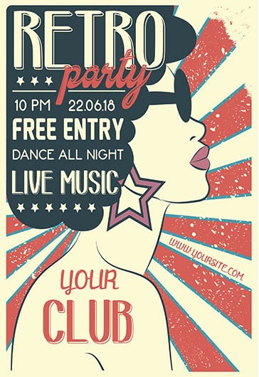 Free Retro Flyers | elegantflyer.com