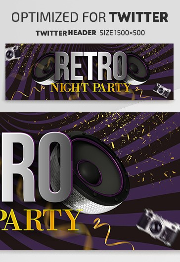 Purple Luxury Retro Party Free Social Media Template PSD | by Elegantflyer