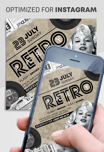 White Vintage and Retro PSD Templates | by ElegantFlyer