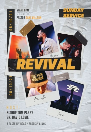 White Creative Revival Premium Flyer Template PSD | by Elegantflyer