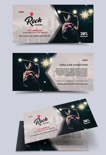 Rock Concert - Free Gift Certificate PSD Template - 10020701 | by ...