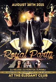 Black and Gold Luxury Royal Party Free Flyer Template PSD | by Elegantflyer