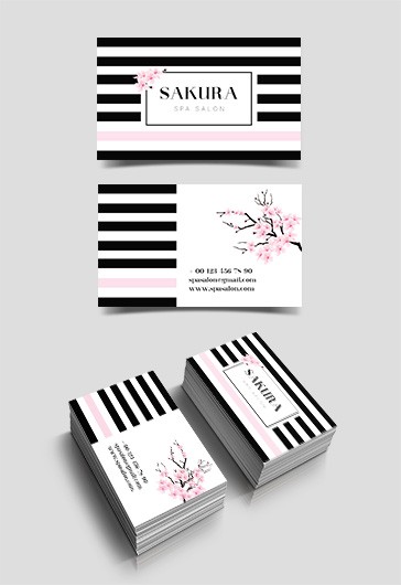 Blue Creative Spa Salon Free Business Card Template PSD | by Elegantflyer