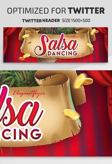 Red Simple Salsa Dancing Premium Social Media Template PSD | by ...