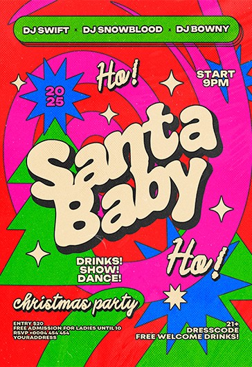 Modelos de folhetos gratuitos de Natal e Ano Novo (2026) | elegantflyer.com