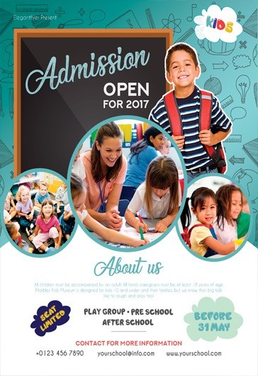 White Minimalist Education & Training Free Flyer Template PSD | by ...