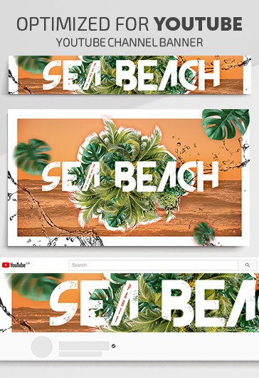 Yellow Creative Sea Beach Party Youtube Premium Social Media Template PSD
