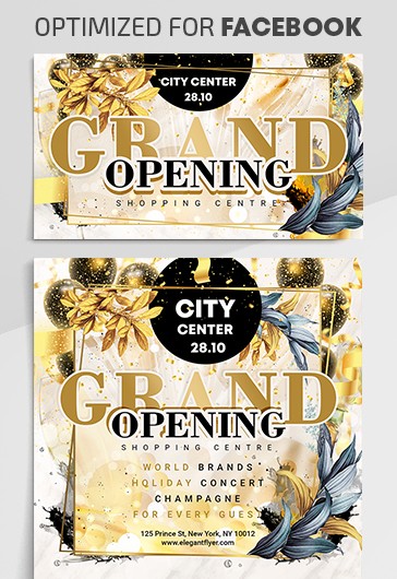 Gold Luxury Grand Opening Premium Social Media Template PSD | by ...