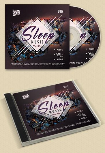 Brown Creative Sleep Music Premium CD Album Cover Template PSD | by ...