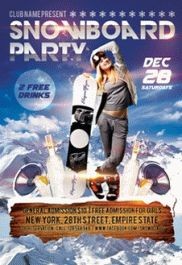 Snowboard-Party - Premium Club-Flyer PSD-Vorlage - 10016610 | by ...