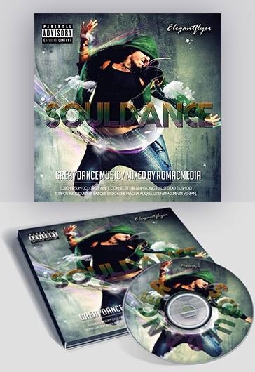 Blue Creative Soul Dance Premium CD Album Cover Template PSD | by ...