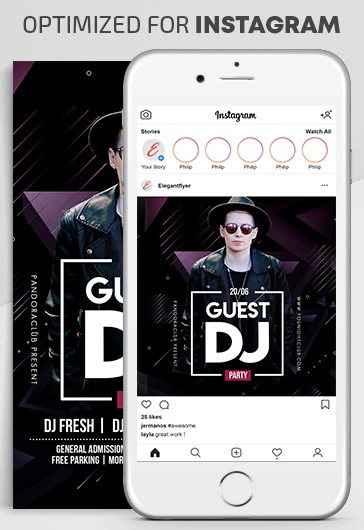 Black Creative Special Dj Guest Premium Social Media Template PSD | by ...