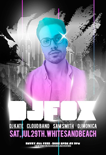 Black Exclusive Special Guest Free Flyer Template PSD | by Elegantflyer