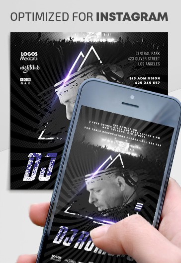 Black Dark Special Guest Instagram Premium Social Media Template PSD ...