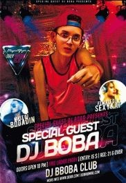 Red Creative Special Guest Dj Boba Premium Flyer Template PSD | by ...