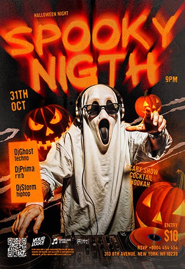 Free Halloween Party Flyers | elegantflyer.com
