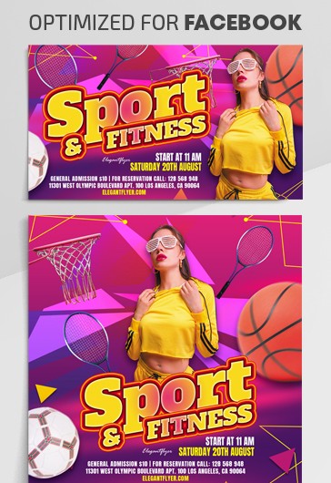 Purple Creative Sport And Fitness Facebook Premium Social Media ...