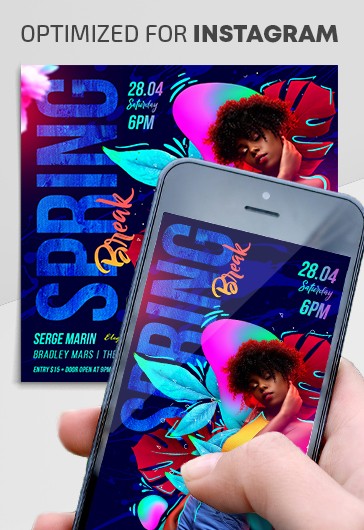 Spring Break - Instagram Stories Template in PSD + Post Templates ...