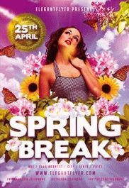 Spring Break Party - PSD Flyer Templates - 10016743 | by ElegantFlyer